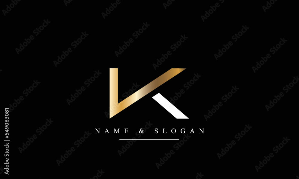 VK, KV, V, K abstract letters logo monogram Stock Vector | Adobe Stock