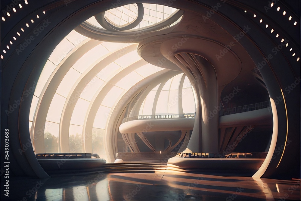 mars architecture in a dome, biophilic timeless masterpiece design of ...
