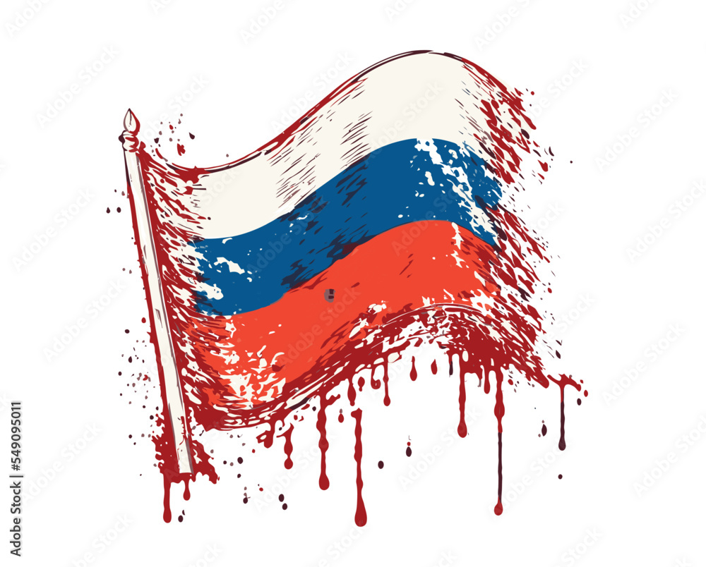 Russian scratched Flag. A russian flag with a grunge texture Stock ...