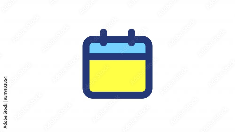 Animated schedule color ui icon. Set appointment. Calendar and ...