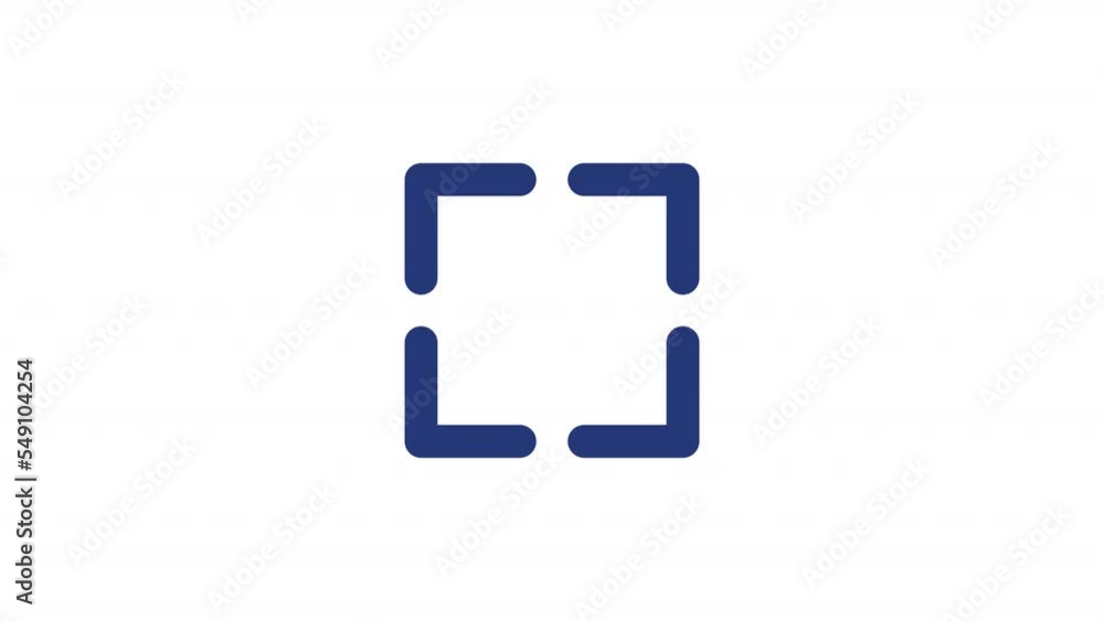 Animated full screen color ui icon. Media player feature. Digital app ...