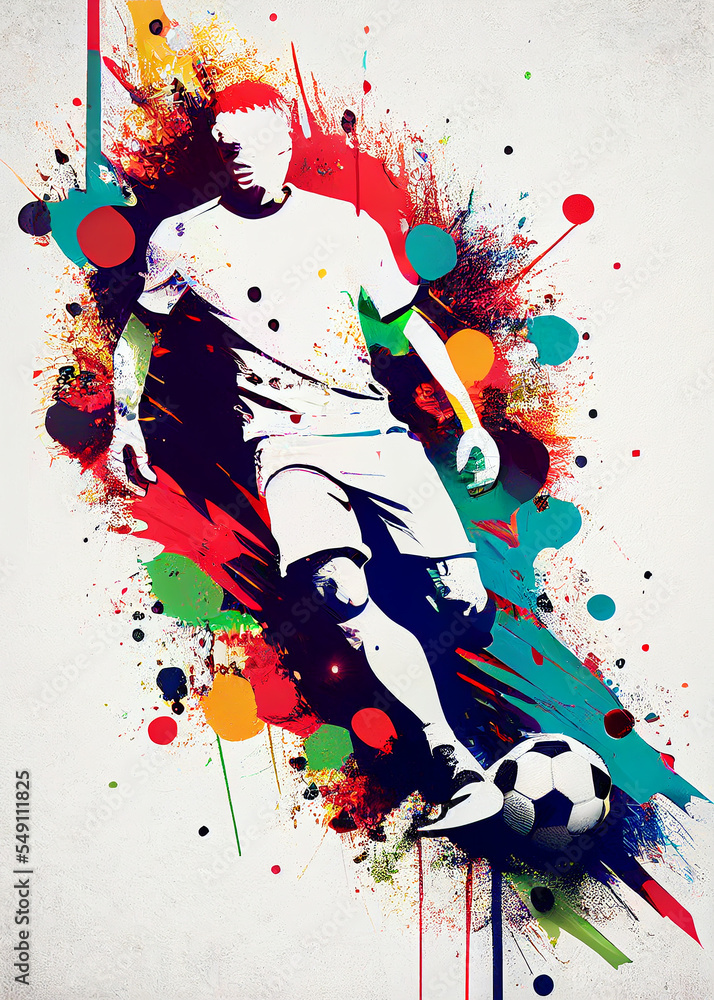 Colorful abstract soccer background. Soccer poster. Football background ...