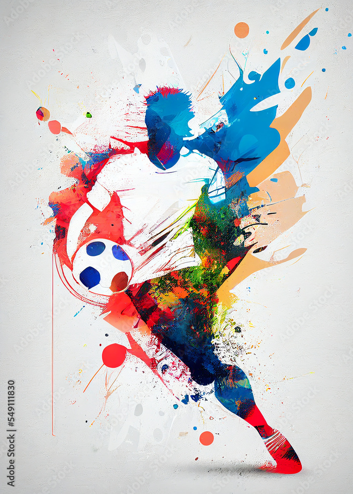 Colorful abstract soccer background. Soccer poster. Football background ...