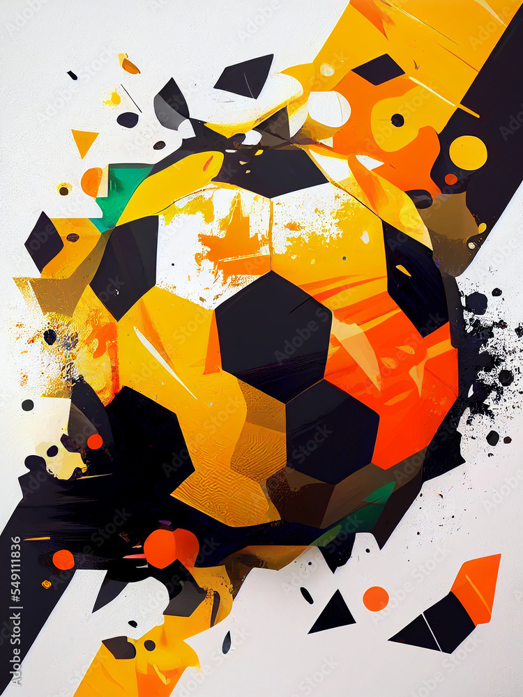 Colorful abstract soccer background. Soccer poster. Football background ...