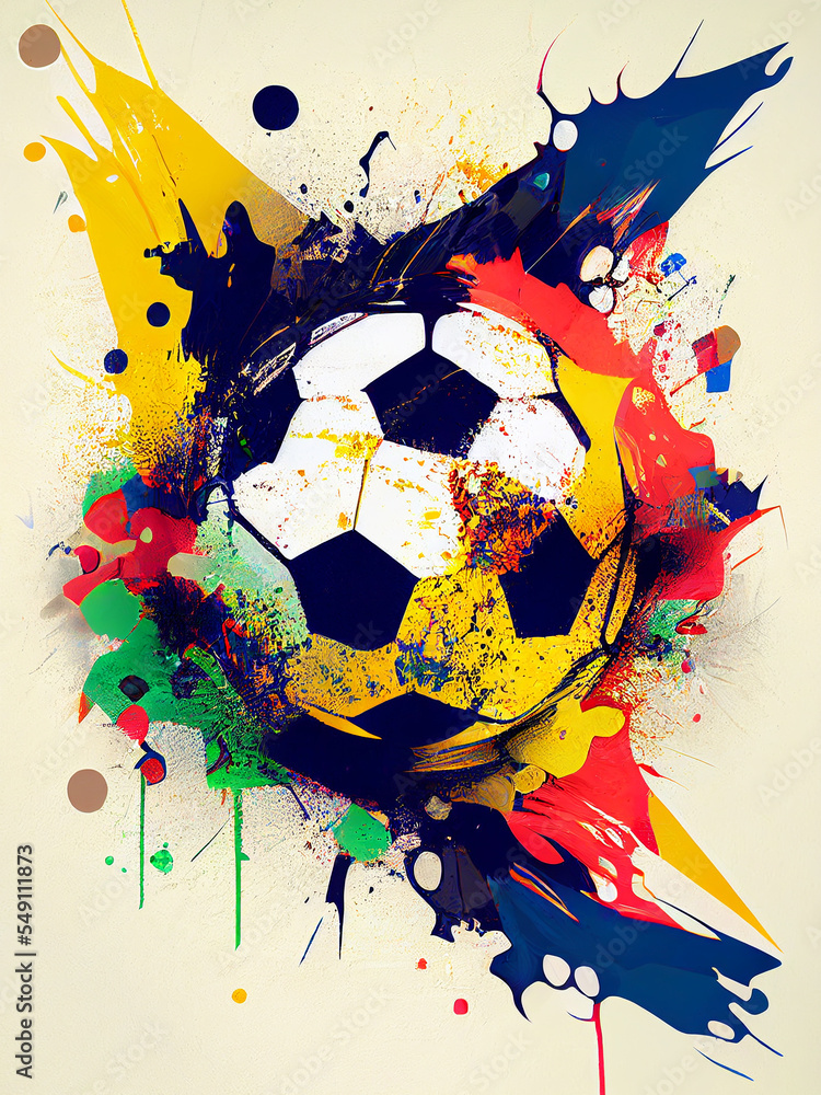 Colorful abstract soccer background. Soccer poster. Football background ...