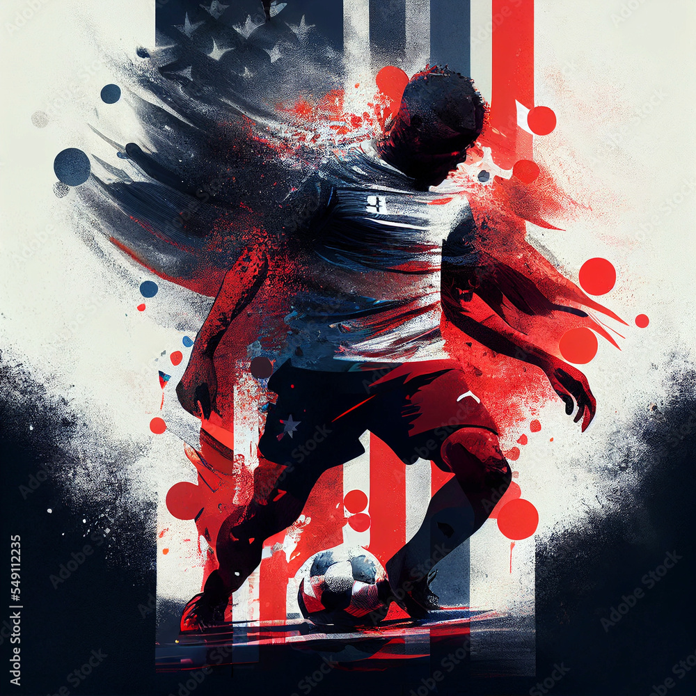 Colorful abstract soccer background. Soccer poster. Football background ...