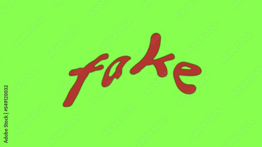 Vidéo Stock Fake. Animated text appearing and disappearing. Phrase on ...