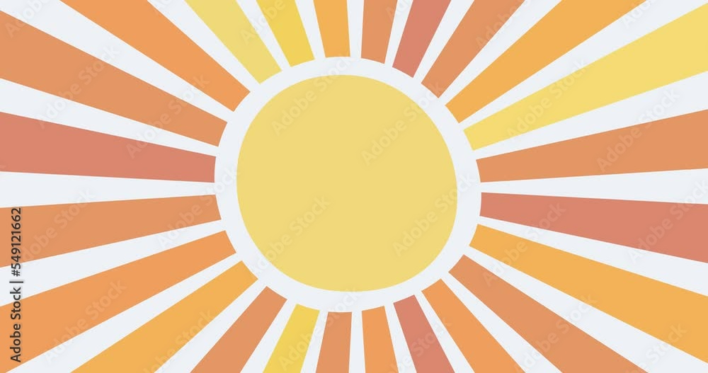 yellow gradation sun rays hand drawn background animation Stock Video ...