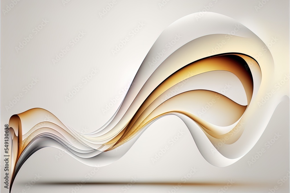 Simple White Background With Smooth Lines In Light Colors Stock ...