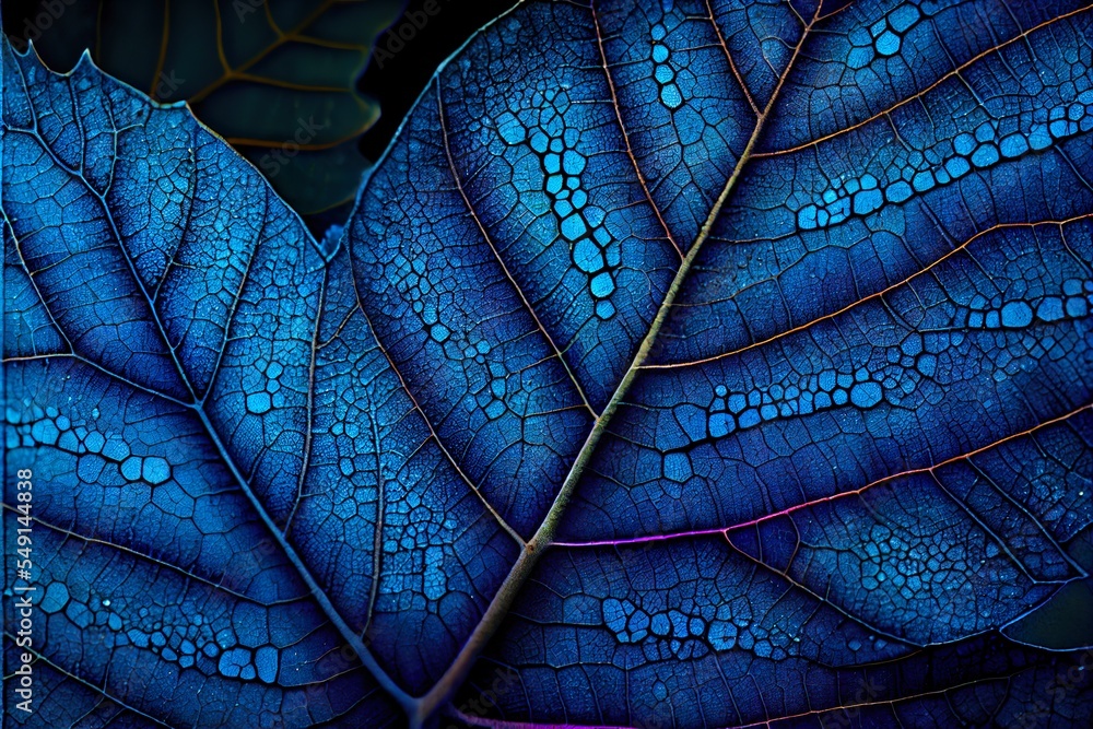 blue spotted leaf texture. backgrounds, a close-up of a blue and green ...