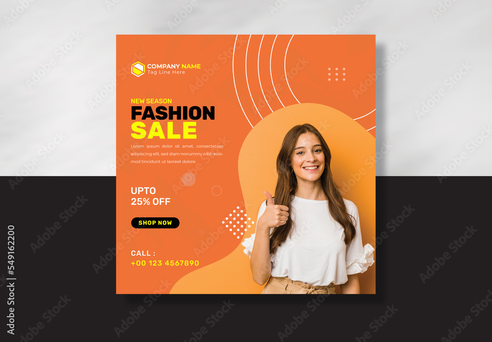 Fashion Sale Post Design Stock Template | Adobe Stock