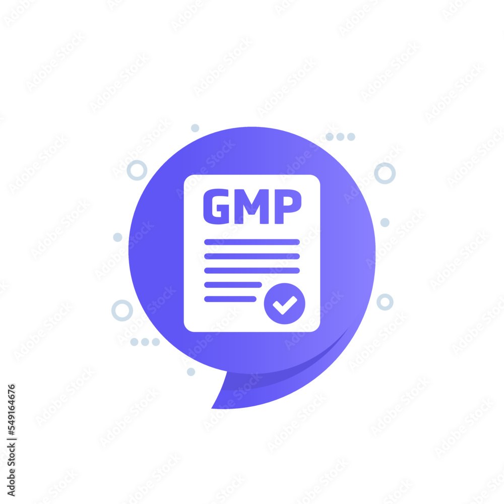 GMP vector icon, Good Manufacturing Practice Stock Vector | Adobe Stock