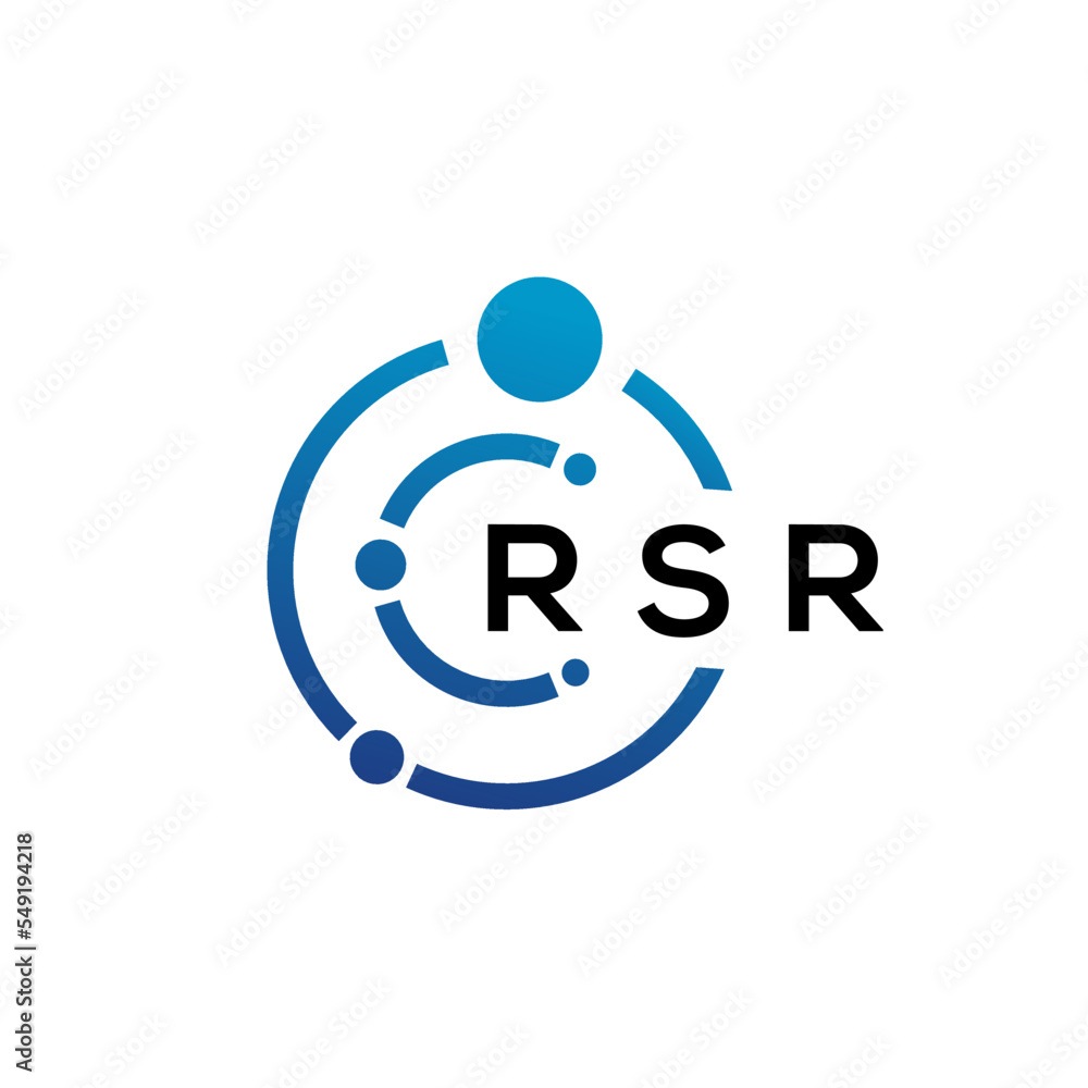 RSR letter technology logo design on white background. RSR creative ...