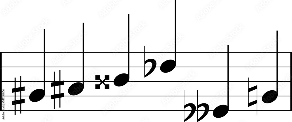 Musical Notes, Keys, Pauses and other symbols in the vector. A complete ...