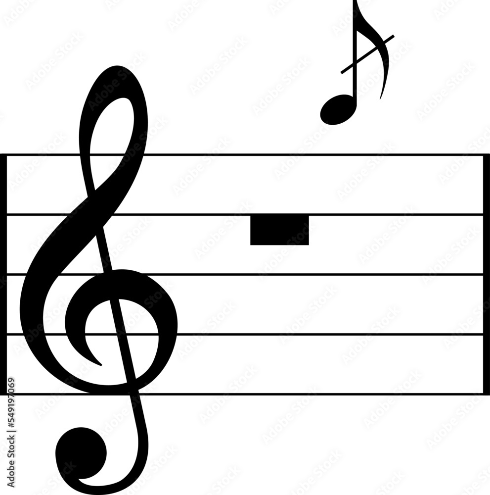 Musical Notes, Keys, Pauses and other symbols in the vector. A complete ...
