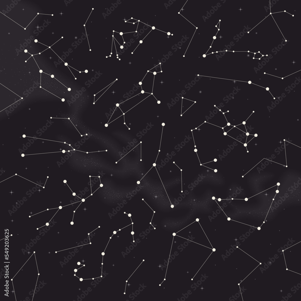 zodiac horoscope stars constellation space symbol, mystic astrology ...