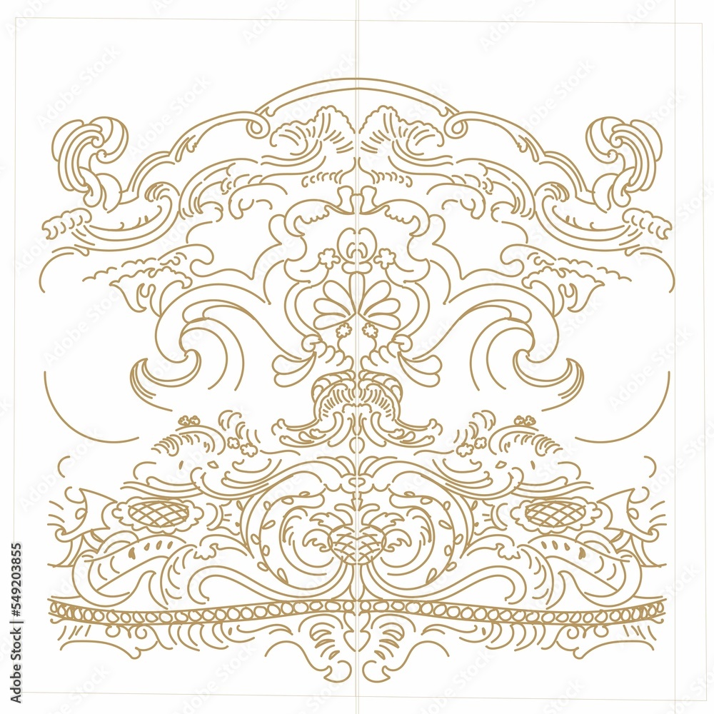 French Rococo Art style from around 1695, this asymmetrical design ...