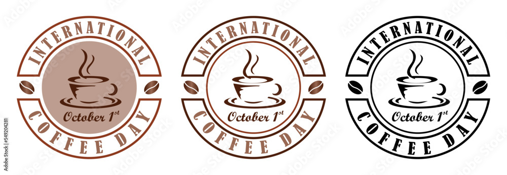 International Coffee Day, October 1st, This design is perfect for a ...