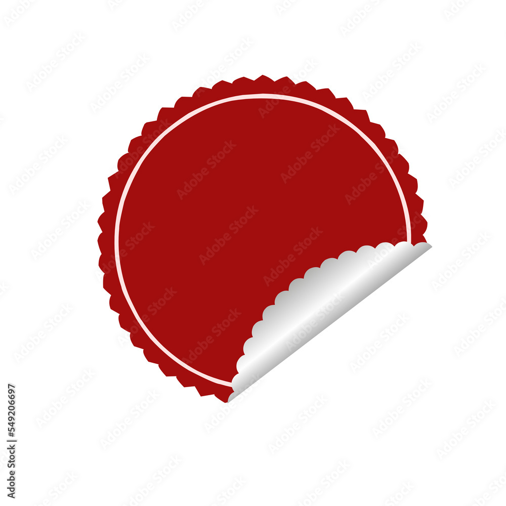 Blank sticker label peeled off on transparent background Stock ...