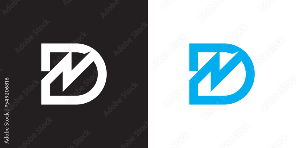 Minimal DN logo. Icon of a ND letter on a luxury background. Logo idea ...