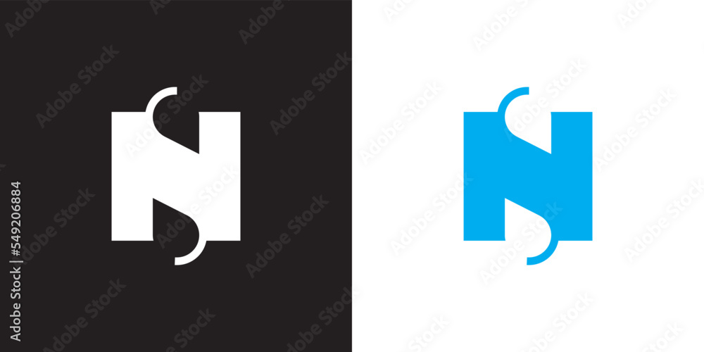 Minimal SN logo. Icon of a SN letter on a luxury background. Logo idea ...