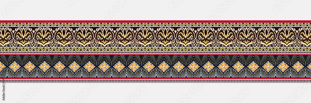 Digital print design for fabrics like motif, broque pattern.Traditional ...