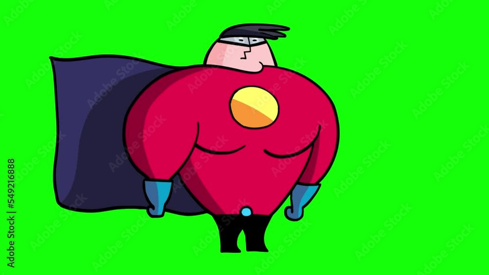 Cartoon businessman transforms to super hero. Office employee becomes a ...