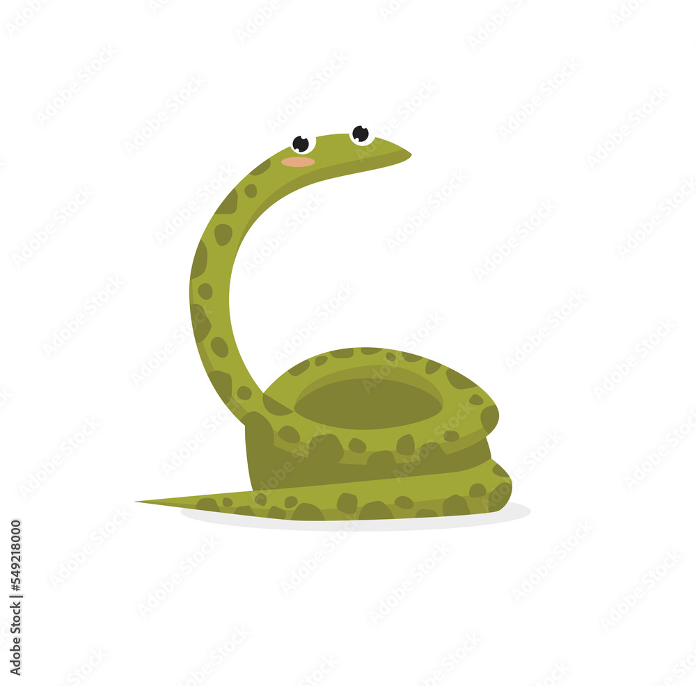 Cartoon snake. Reptile. Cartoon character. cute kind snake Stock ...