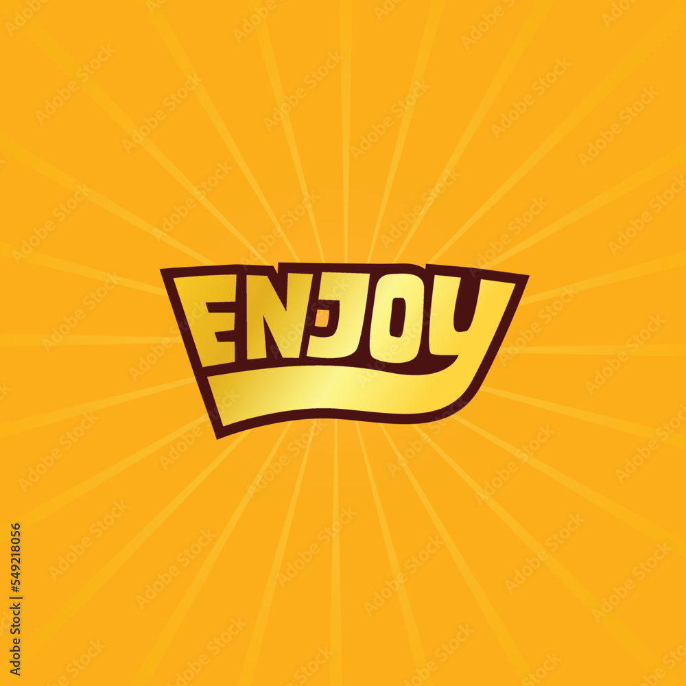 Enjoy Retro Style Lettering Logo Colorful and Beautifully Designed for ...