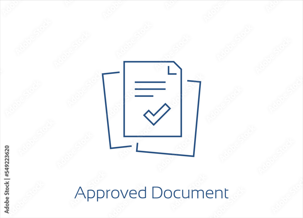 Agreement icon, Quality control document, Document Compliance, Check ...