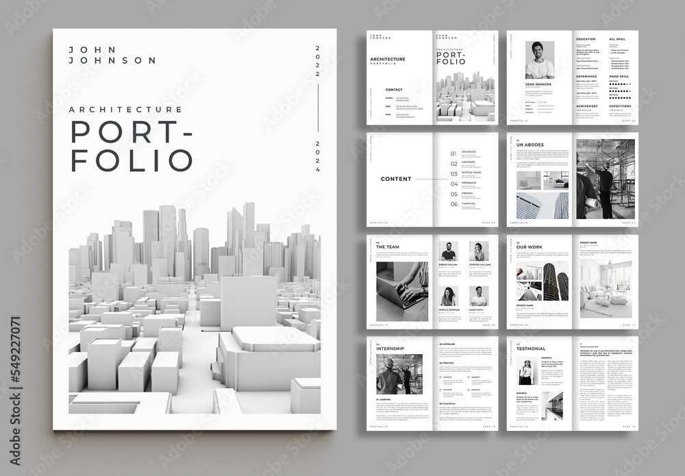 Architecture Portfolio Template Stock Template | Adobe Stock