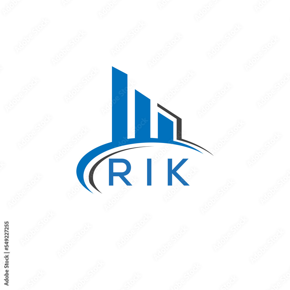 RIK letter logo. RIK blue image. RIK Monogram logo design for ...