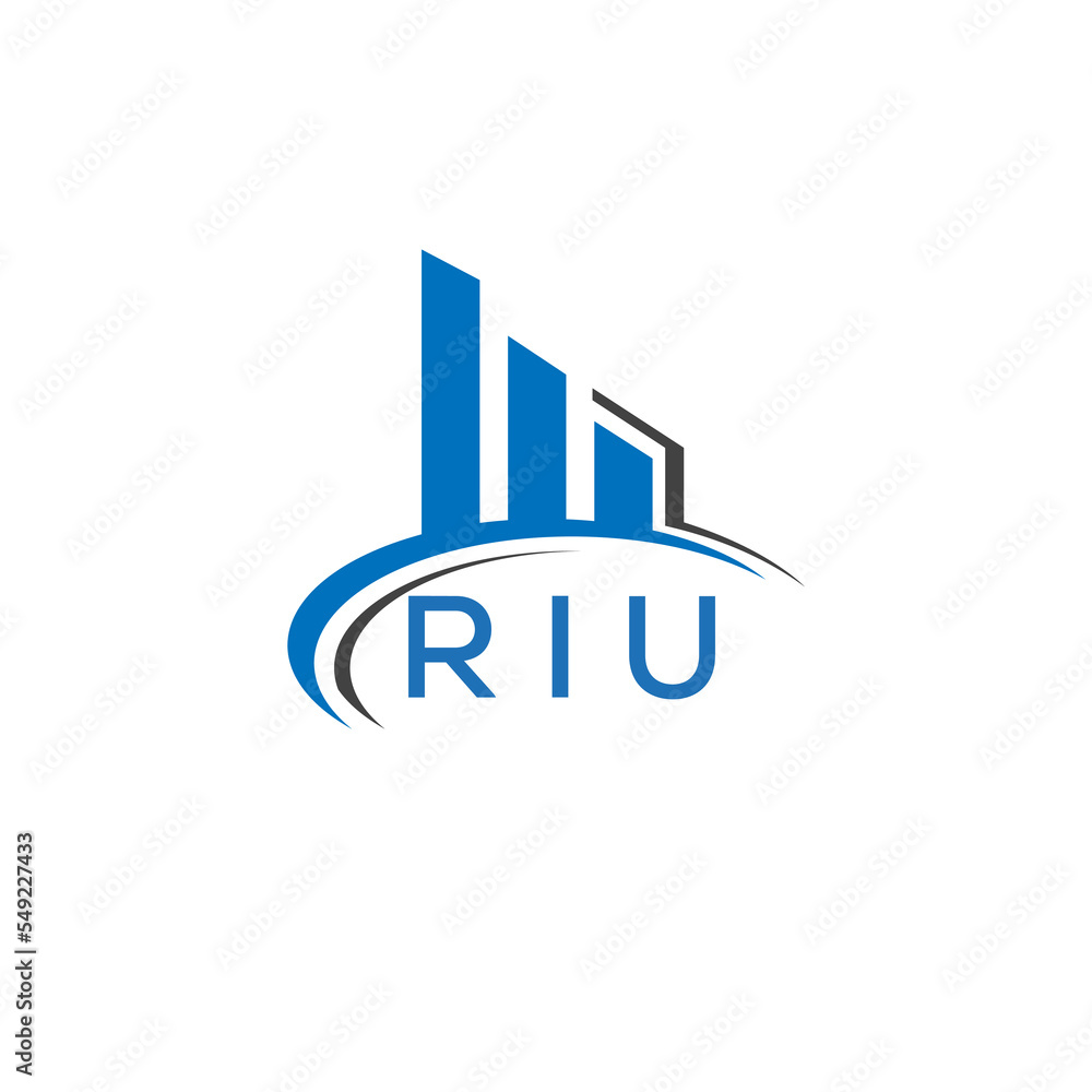 RIU letter logo. RIU blue image. RIU Monogram logo design for ...