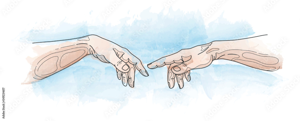 Michelangelo god hand, adam creation. Sistine chapel, renaissance touch ...