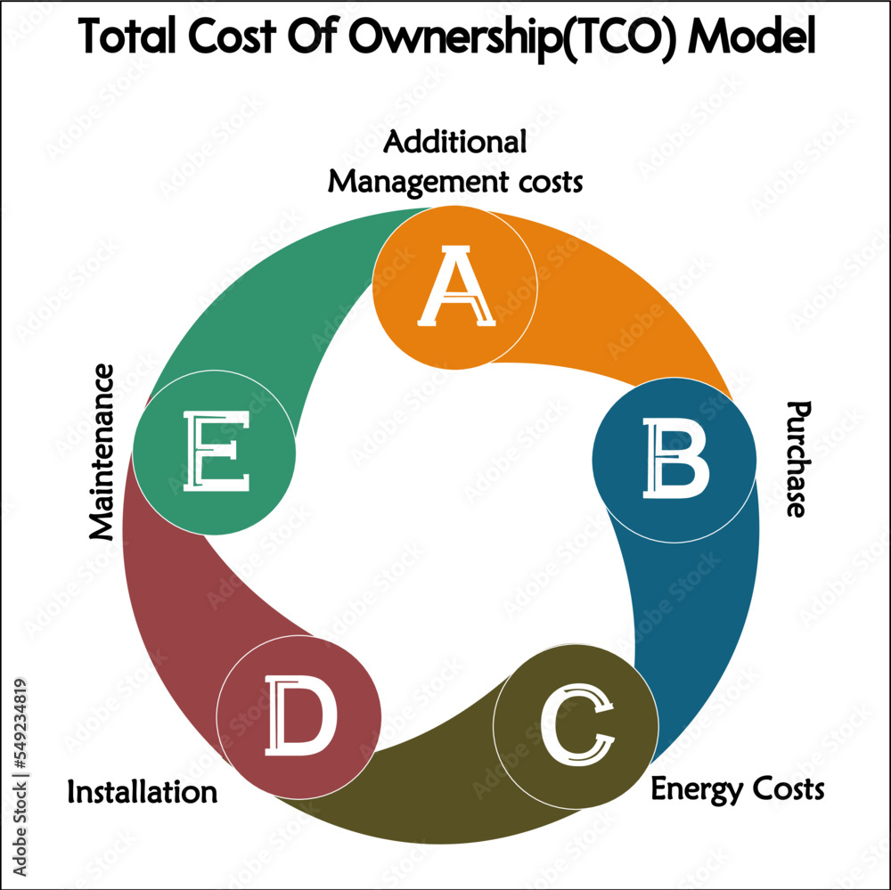 Total Cost Of Ownership model in an Infographic template Stock Vector ...