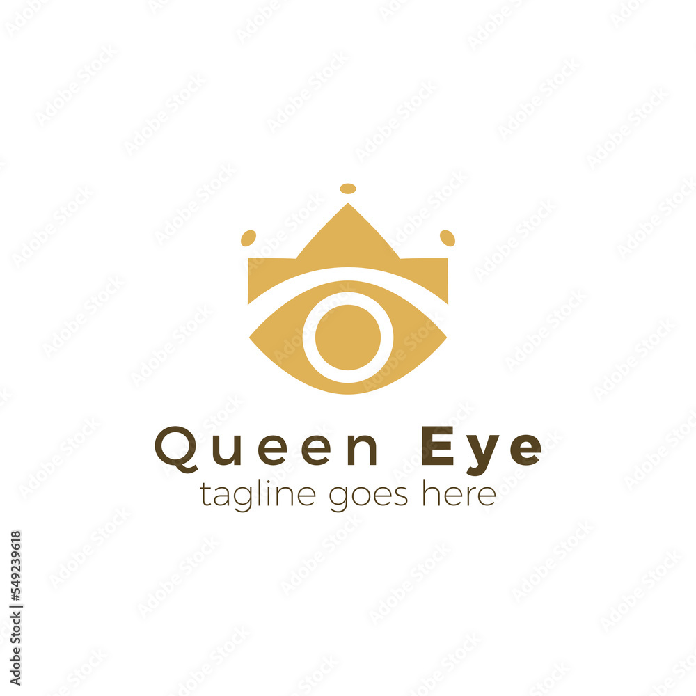 simple queen eye logo vector illustration template design Stock Vector ...