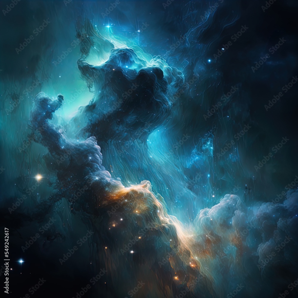 Glittering constellations of stars and nebula. Stock Illustration ...