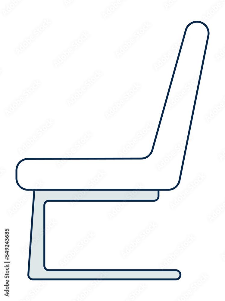 Chair side view. Office furniture. Seat icon Stock Illustration | Adobe ...