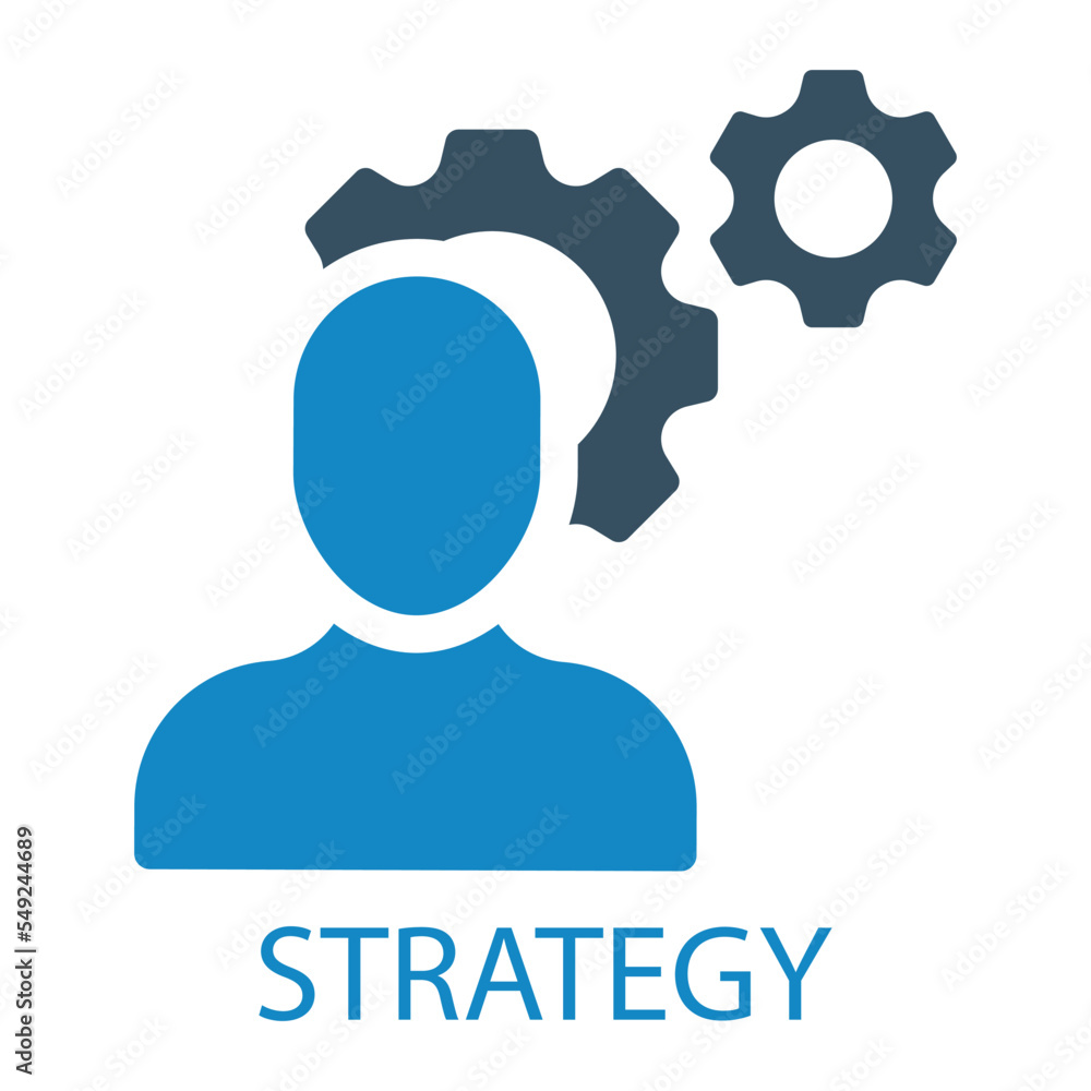management strategy icon vector illustration.Strategy clipboard line ...