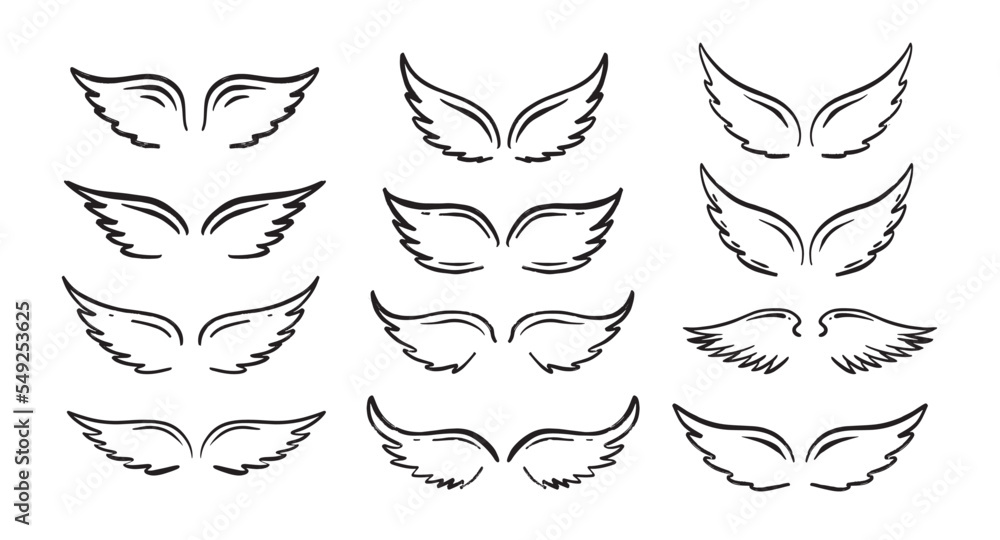 Cute Wings Vector