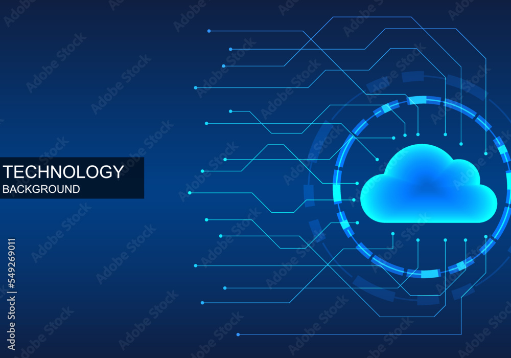 Background technology Shining cloud shapes are data storage on the ...