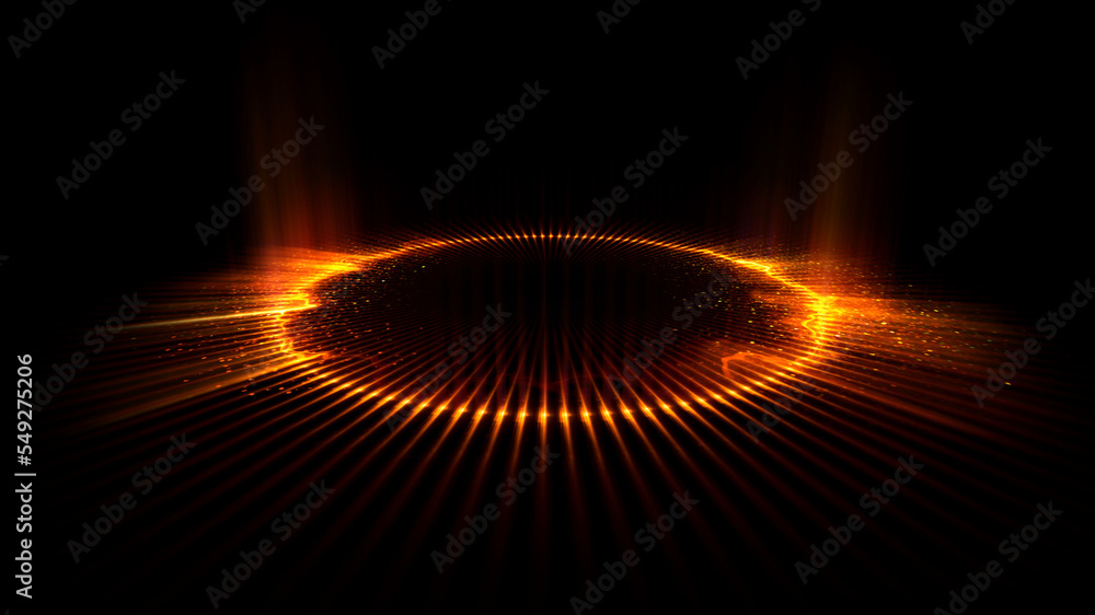 Glow swirl light effect. Circular lens flare. Abstract rotational lines ...
