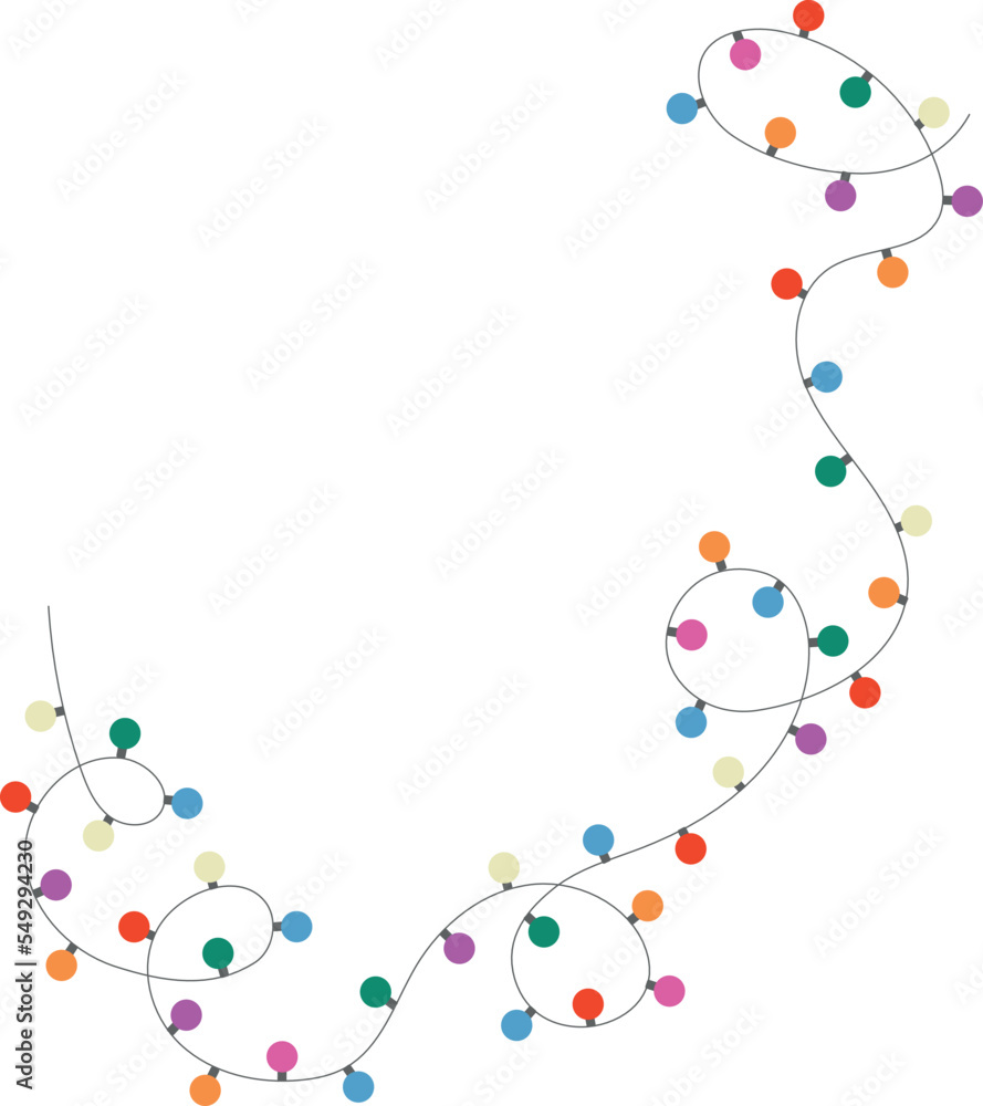 Red And Green Christmas Lights Border