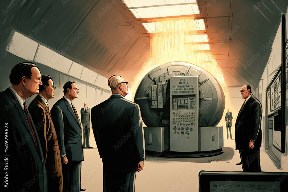 Concept art of an interior of secret nuclear weapons depository ...