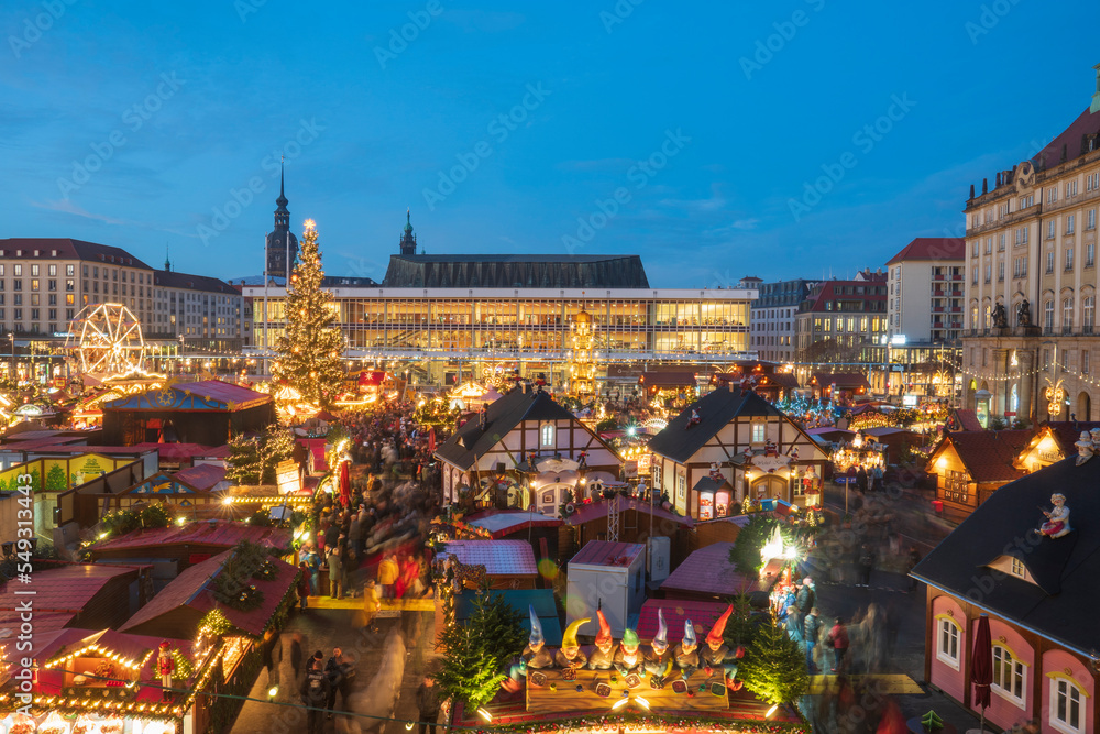Dresden Germany Christmas market on the day of its inauguration on ...