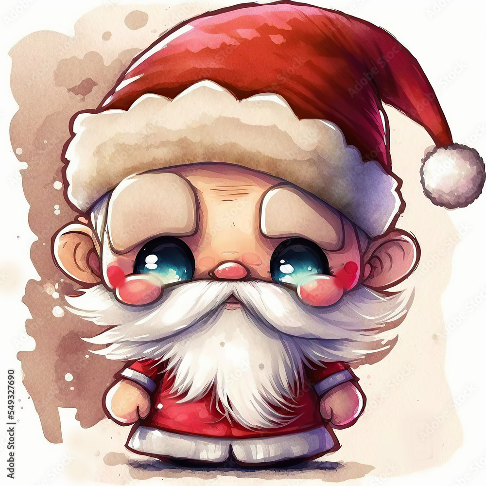 cute cartoon santa claus Stock Illustration | Adobe Stock