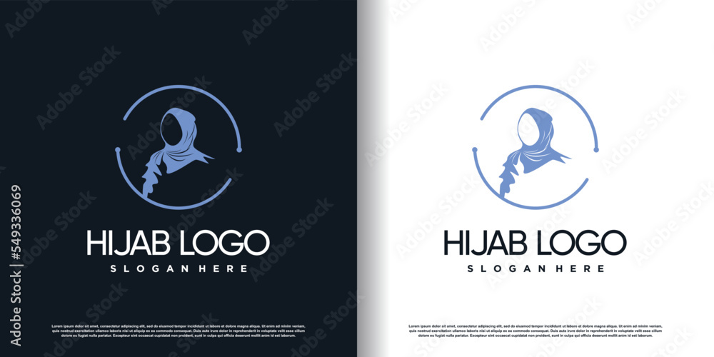 hijab logo with creative style concept premium vector Stock Vector ...