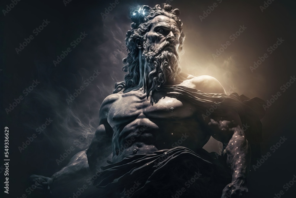 the primordial darkness embodying a greek god, erebus wearing ancient ...
