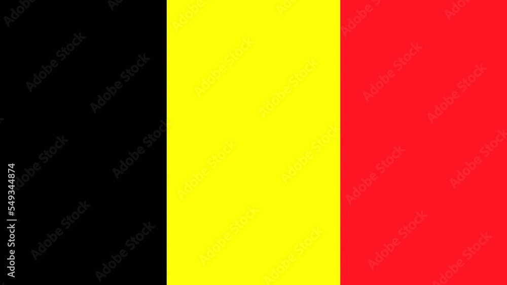 Belgium Flag Colors. 2D Animated transition in vertically on both sides ...
