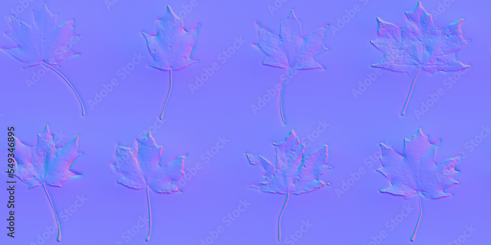 ภาพประกอบสต็อก Leaves normal map texture. Leaf bump map. ภาพ | Adobe Stock
